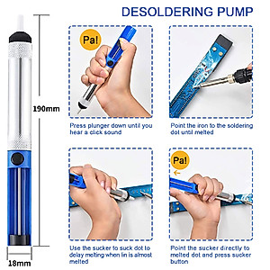 116pcs Wood Burning Kit, Professional Wood Burning Tool with Soldering, DIY Creative Tools Adjustable Temperature 220~480℃ Wood Burner Soldering Pen for Embossing/Carving/Soldering & Pyrography