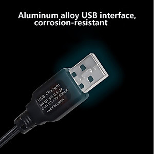 2 Pack 3.7V USB Charger Cable with SM-2P Plug Connector for Small RC Amphibious Stunt RC Car Boat Trucks Only fit 3.7V Li-ion and Li-Polymer Battery