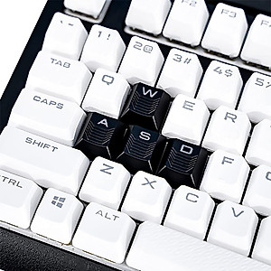 WEILIN Texture Tactility Backlit Keycaps Replacement for Cherry 2.0/5.0/6.0/9.0 Gaming Keyboards (Black)