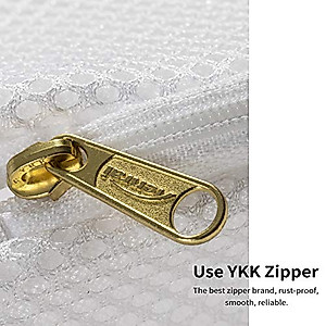 TENRAI Set of 3 (3 Medium Bra Bags, Fits A-D Cup, Delicates Laundry Bags, Bra Fine Mesh Wash Bag, Use YKK Zipper, Protect Best Bra or Underware in The Washer, （0 Fluorescent Agent, White, CQS）