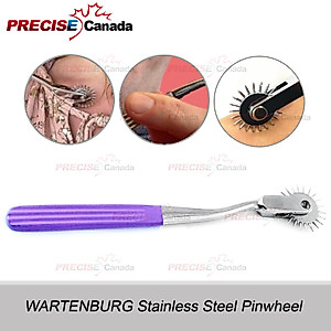 PC Rotating SPUR Purple WARTENBERG Pinwheel Chrome Plated