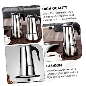 CRAFTHROU Coffee Pot Stainless Tea Kettle Classic Cafe Manual Coffee Maker Electric Tea Pots Espresso Machine Cafeteras Expresso Pouring Kettle Portable Pot Silver Stainless Steel