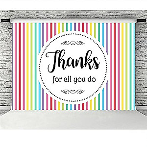 Lofaris Thanks for All You Do Photography Backdrop Teachers Nurses Doctors Staff Employee We Truly Appreciate You Background Happy Retirement Party Decor Photo Studio Props Cake Table Supplies 7x5ft