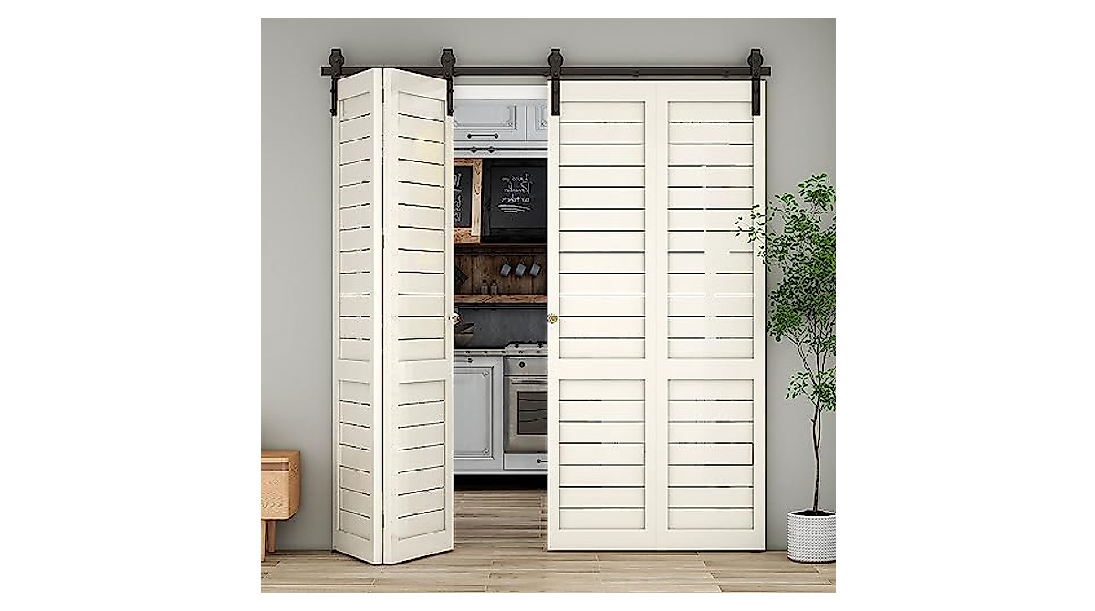 TSMST 7.5ft Bi-Folding Barn Door Hardware Kit