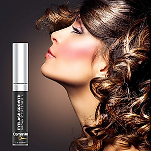 Cammile Q Organic Castor Oil Eyelash Serum - Grow Longer Lashes & Fuller Eyebrows - Natural Solution for Eyebrow and Eyelash Regrowth