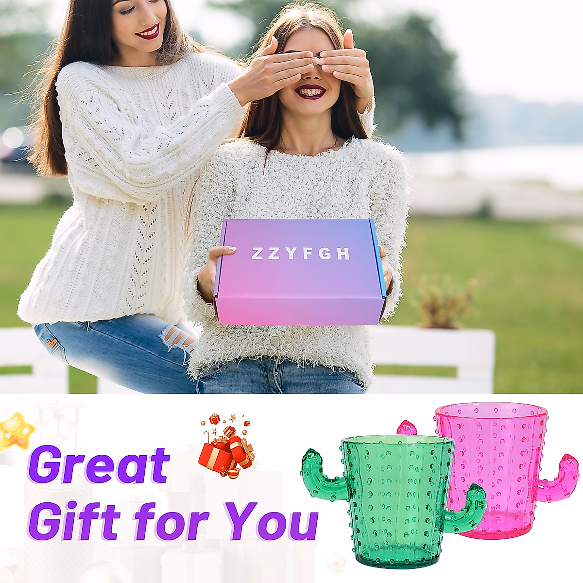 ZZYFGH Plastic Cactus Shot Glasses(Set of 12), 2 Oz Pink Cute Cactus Tequila Glasses for Western, Bachelorette, Cinco de Mayo, Tequila, Fiesta Themed Party Supplies