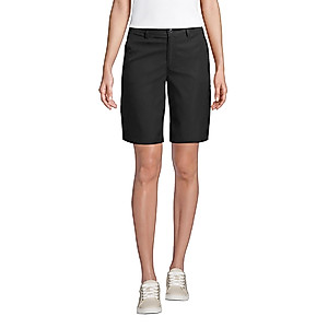Lands' End School Uniform Women's Active Chino Shorts 14 Black