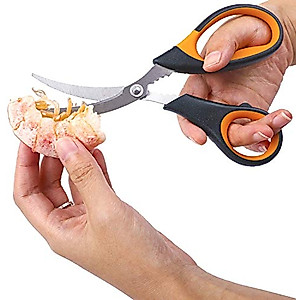 Artcome 13 Piece Seafood Tools Set for 3 People including 3 Crab Crackers, 3 Lobster Shellers, 3 Seafood Forks, 3 Seafood Scissors and 1 Storage Bag