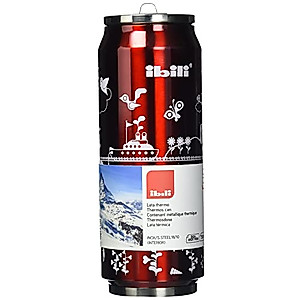 IBILI Thermos can Eco 500 ml of Stainless Steel, Red/Silver, 7 x 7 x 20 cm