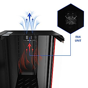 Server Rack - Wall Mount Network Enclosure - Locking Wall IT Cabinet - 19 Inch Rack Av Audio Video Rack Lockable Cabinet Network Rack - Powerbar - Shelf - Fan - Feet (22U (24" w x24 d x43 h))