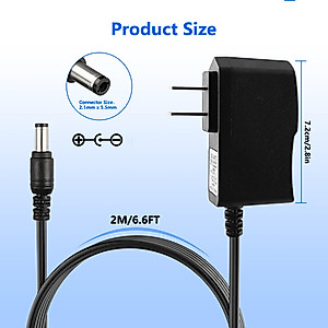 9V Adapter for Boss PSA-120S, AC DC Power Supply for BOSS Effects Pedal, Roland Musical Instruments, Distortion, Casio Keyboard, ME-80 ME-70 ME-25 ME-50B GT-100 GT-1 GT-10 AD-10