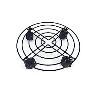 Newooh Metal Plant Caddy Heavy Duty Iron Potted Plant Stand with Wheels Round Flower Pot Rack on Rollers Dolly Holder Wheels Indoor Outdoor Planter Trolley Casters Rolling Tray Coaster 4 Wheels