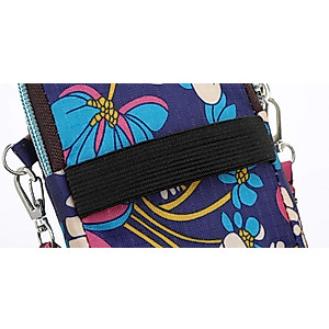 Fashion Sports Shoulder Bag Mini Wrist Purse Armband Bag Universal Phone Holder Pouch Case for iPhone/Samsung/LG/Moto/Black Berry/Sony/HTC/Nexus/Nokia/Lumia/Huawei and So on. (Blue Sunflower)