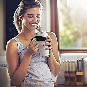 Tumbler Handle Fits for 30 OZ YETI Rambler,Rtic Mug-Previously Design,Sic,OZARK TRAIL & More Tumbler Travel Mug | BPA FREE（Handle Only） (Black)