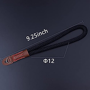 VKO Black Camera Hand Wrist Strap Compatible with Fujifilm X-T30 X-T4 X-T3 X-T20 X-T2 X70 X-Pro2 X-E3 X30 XQ2 X100F A6100 A6600 A6400 A6000 A6300 A6500 RXIR II Cameras Adjustable Safety Strap