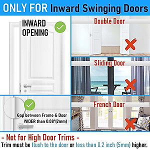 Steinwhale 3Pack Home Security Door Reinforcement Lock, Childproof Safety Door Lock Latch Inside Stopper, Add High Security to Prevent Home Unauthorized Entry, Aluminum Construction Finish Black