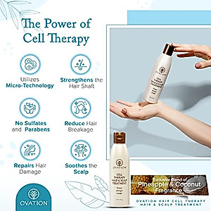 Ovation Hair Holiday Gift Set - Color System + Cell Therapy: Get Stronger, Fuller & Healthier Looking Hair - Includes Shampoo, Conditioner, Cell Therapy, Volume Enhancer, and Lux Shampoo