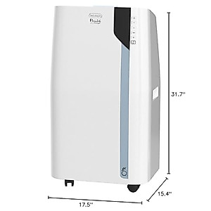 De'Longhi PACEX390UVcare-6AL WH PAC Portable Air Conditioner, Dehumidifier, Fan & UV-Carelight, 14000 BTU + UV CARE, White