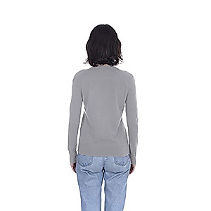 Cashmeren Women’s Basic V-Neck Sweater 100% Pure Cashmere Long Sleeve Classic Pullover (Pale Charcoal, XX-Large)