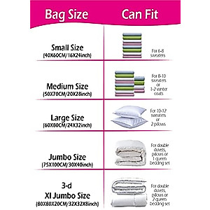 Winslow&Ross Large Space Saver Bags, Vacuum Storage Bags, Vacuum Seal Bags for Duvets Bedding Clothes Pillow Storage&Travel Use (6 Packs Large)