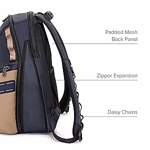 TUMI - Alpha Bravo Navigation Backpack - Everyday Travel Backpack - Fits Up to 15" Laptop - 16.0" X 14.0" X 7.3" - Midnight Navy/Khaki