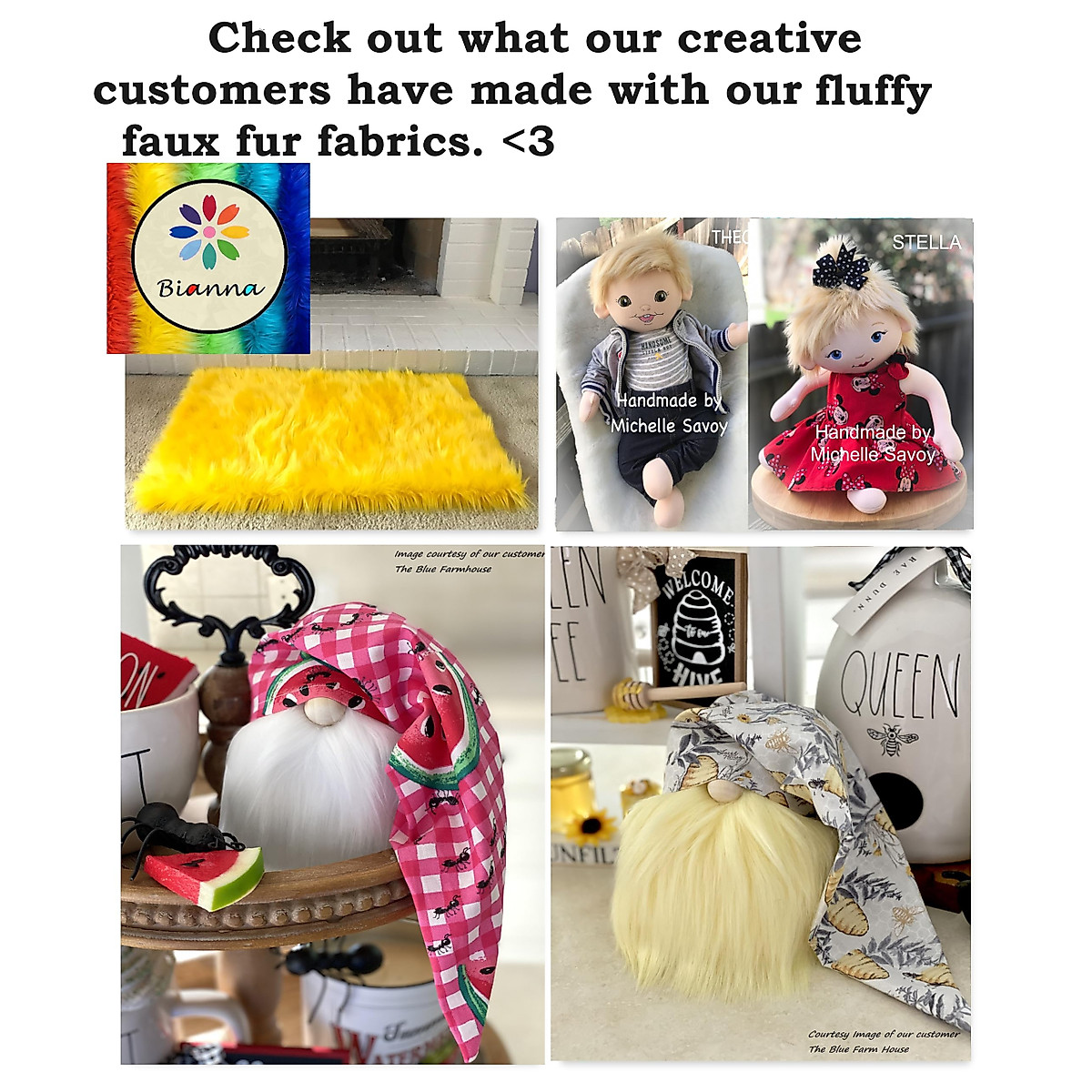 Bianna Bubblegum Pink Luxury Faux Fur Fabric, by The Yard, American Seller, Shag Shaggy Material for Crafting, Sewing, Costumes, Fursuits, Home Decor (12x12 inches)