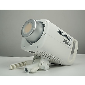 Aputure Amaran 300c RGB COB Video Light Bowen Mount 2,500K to 7,500K CCT with G/M Adjustment 26,580 lux @ 1m with Hyper Reflector (White (300c))