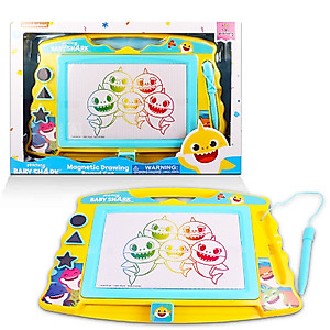 Pink Fong Baby Shark Baby Shark Magnetic Drawing Board Set - Bundle Baby Shark Drawing Board Kids and Toddlers Plus Finding Dory Stickers, Toy Story Travel Book, and More (Baby Shark Drawing Pad)