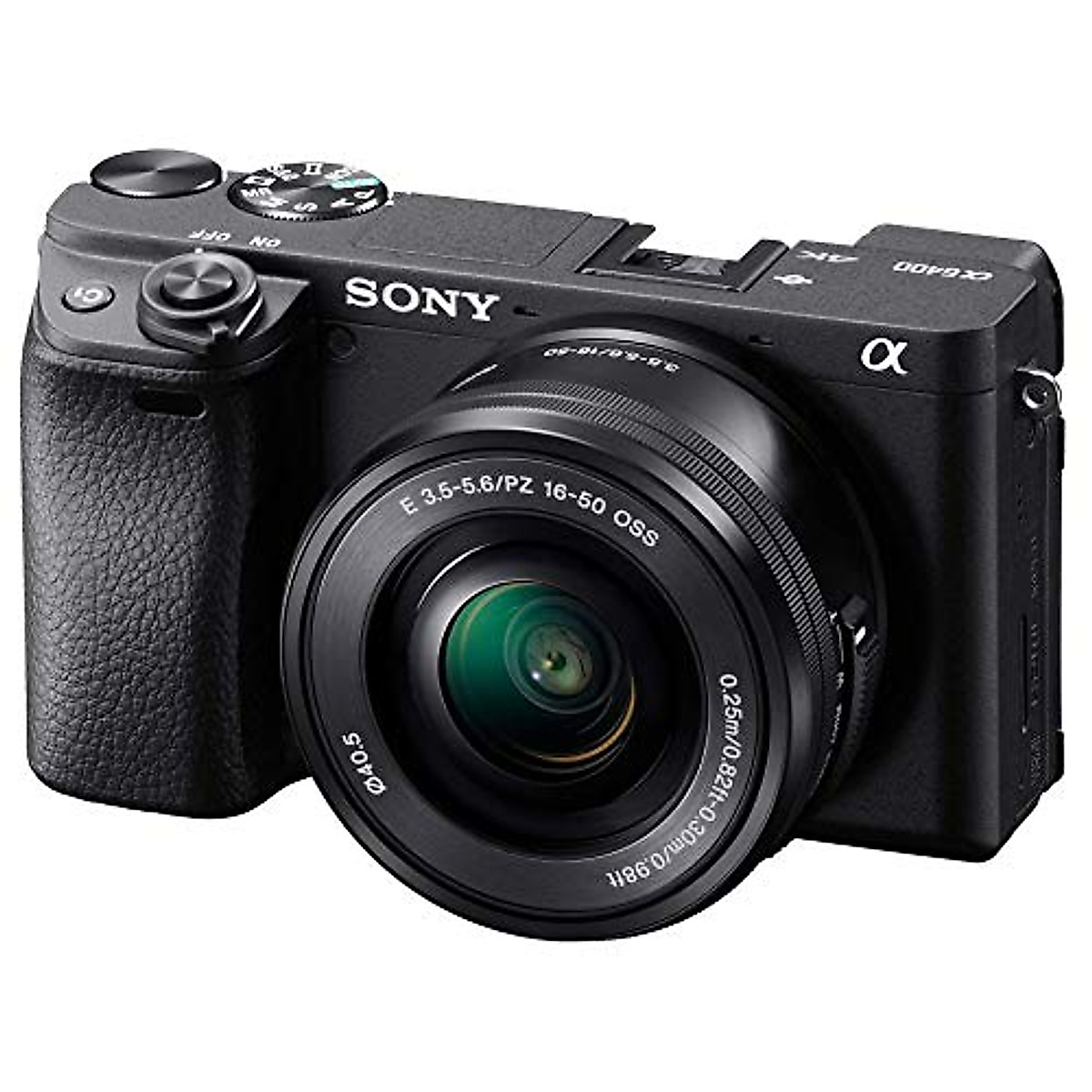 Sony Alpha a6400 Mirrorless Camera: Compact APS-C Interchangeable Lens Digital Camera with Real-Time Eye Auto Focus, 4K Video, Flip Screen & 16-50mm Lens - E Mount Compatible Cameras - ILCE-6400L/B