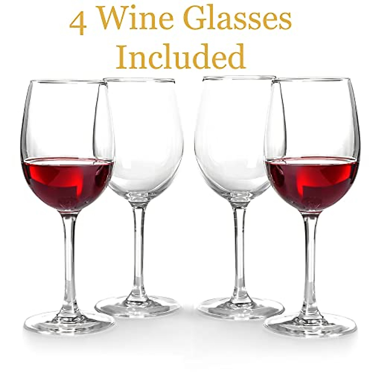 Wall Mounted Wine Rack - Men Women Retirement Gifts - Unique Retired Gifts for Dad, Mom - Gift Idea for Moms, Grandma, Aunt, Mother in law, Dads, Grandpa - Retirees Presents - Includes 4 Wine Glasses