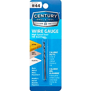 Century Drill & Tool 11444 Wire Gauge Drill Bit, No. 44