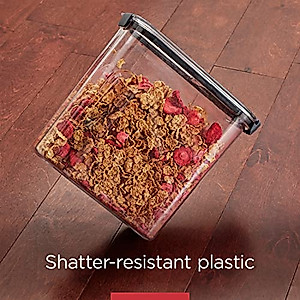 Rubbermaid Brilliance Cereal Food Storage Container with Flip Top Spout, Dishwasher Safe, Clear