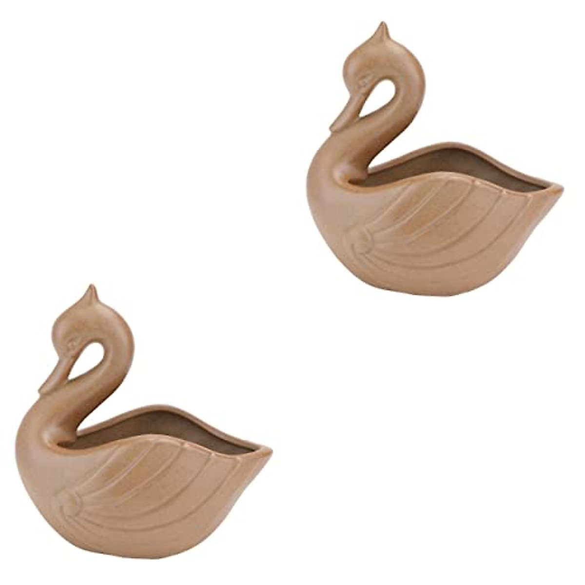Veemoon 2 pcs Home Bird Succulent Outdoor Swan Succulents Flowerpot Holder Planting Household Indoor Vase Cactus Plants Ceramic Figurine Garden Flowerpots Bonsai for Planter Container
