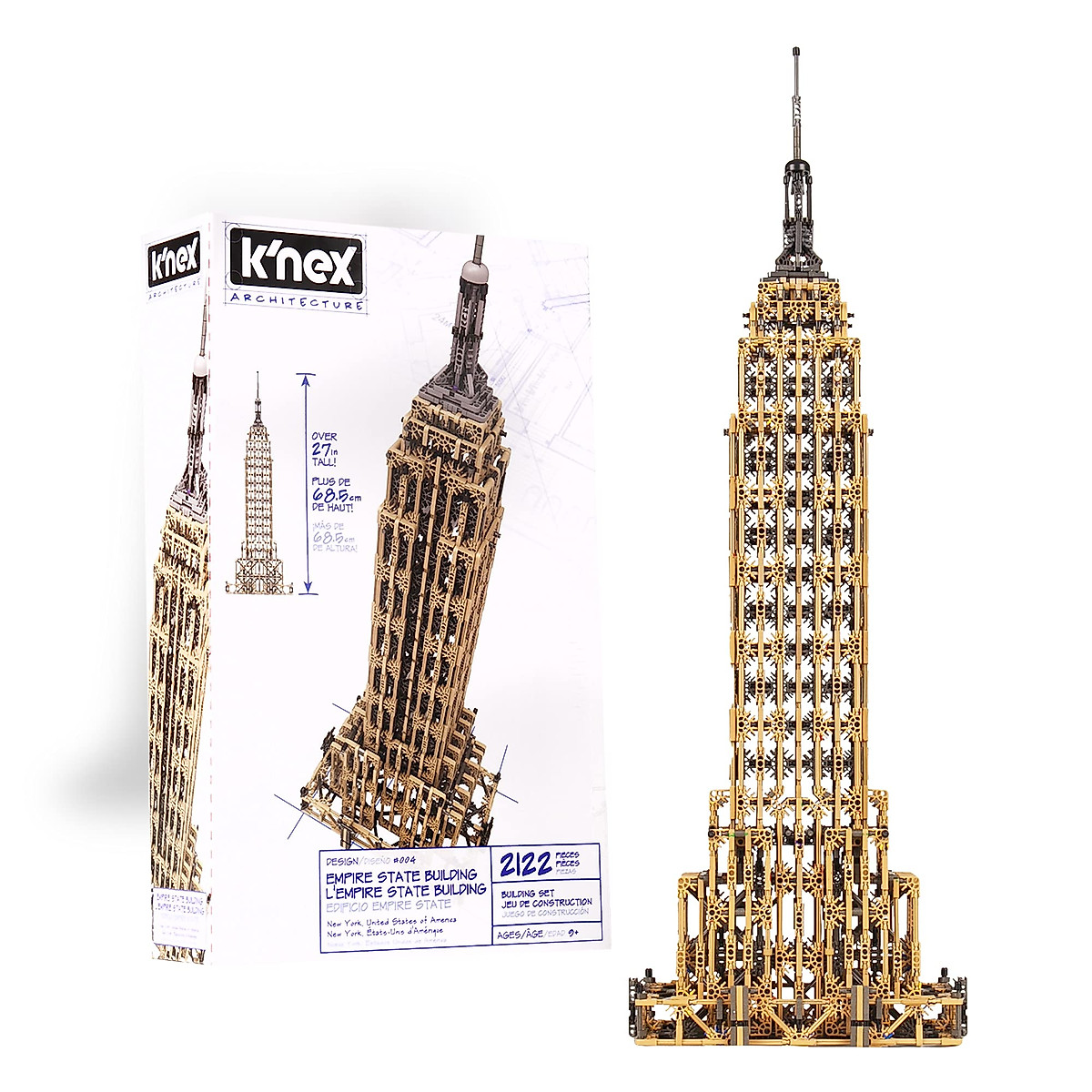 K’NEX Architecture - Empire State Building – New Building Set for Adults & Kids 9+ - 2122 Pieces – Over 2 Feet High – Amazon Exclusive