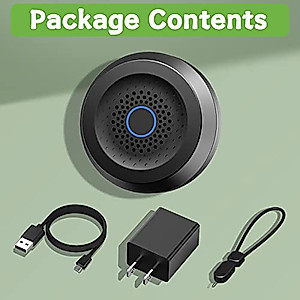 Sleepbox Sound White Noise Machine with 25 Soothing Sounds and 32 Volume Levels with Portable Hanging Rope and Headphone Jack Built-in Battery 4 Timers and Memory Function for Baby Kids Adults (Black)