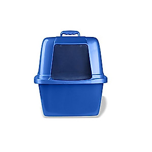 Van Ness Pets Odor Control Extra Large, Giant Enclosed Cat Pan with Odor Door, Hooded, Blue, CP7