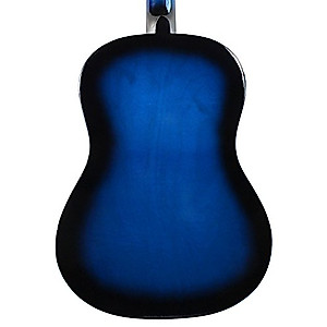 YMC 38" Blue Beginner Acoustic Guitar Starter Package Student Guitar with Gig Bag,Strap, 3 thickness 9 Picks,2 Pickguards,Pick Holder, Extra Strings, Electronic Tuner -Blue