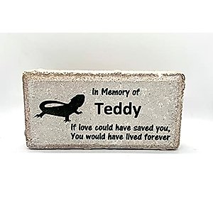 Bearded Dragon Memorial Stone - Real Stone Personalized by Florida-Funshine