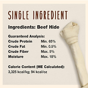 Cadet Beef Hide Knotted Dog Chews Bag 12-13"