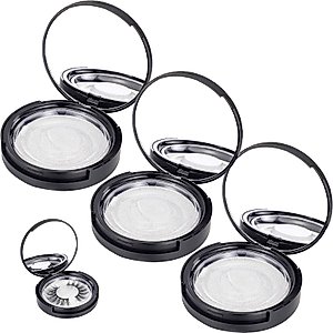 SHEYNIAN 3 Pack Eyelash Storage Case Holder with Mirrow, Empty Eyelash Cases Travel with Lash Holder for for Ladies and Girls