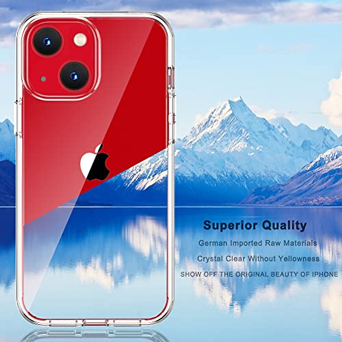 COOLQO Compatible for iPhone 13 Mini Case 5.4 Inch, with [2 x Tempered Glass Screen Protector] Clear 360 Full Body Protective Coverage Silicone 14 ft Drop Military Grade Shockproof Phone Cover