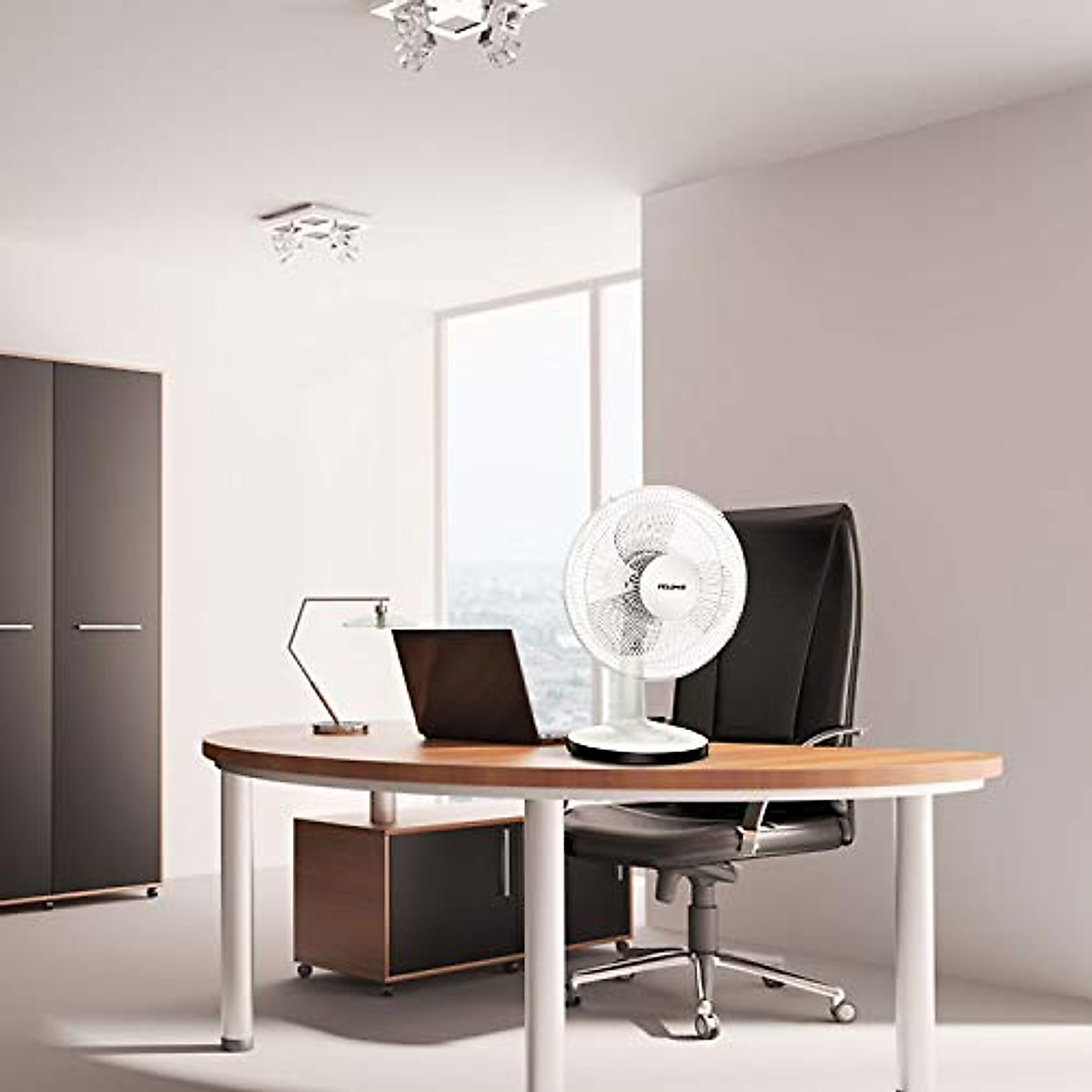 PELONIS FT30-15H Portable 3-Speed 12-Inch Oscillating Table Air Circulation Fan, White, 15 Inch TableFan