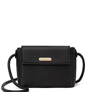 CLUCI Small Crossbody Bags for Women Vegan Leather Flap Shoulder Purse Lightweight Fashion Ladies Travel Bag with Adjustable Strap Black