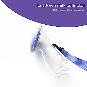 Lansinoh Breastmilk Collector Breastpump for Excess Breast Milk from Breastfeeding Mums BPA BPS Free 100% Silicone with Lid & Neck Strap, Transparent