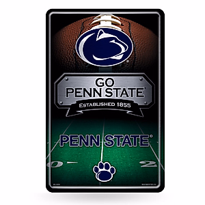 Rico Industries NCAA Penn State Nittany Lions Large Metal Sign 11" x 17" Large Metal Home Décor Sign