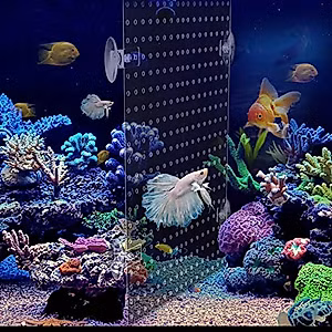 Acrylic Aquarium Fish Tank Divider Clear Kit Fit for All Type Aquarium Divider with Suction Cups (Kit A -1 PC 9.8"x11.8")