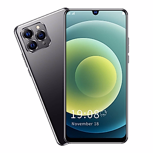 Tbest Unlocked U Landvo Ip12 Pro 6.26In Screen Face Recognition Dual Card Dual Standby Smart Phone 1 8Gb Black (Black)