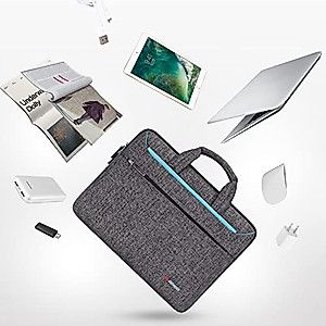 DOMISO 14 inch Laptop Sleeve Shoulder Bag Water-Resistant Protective Messenger Bag Business Briefcase Handbag for 14" Notebook/Lenovo ThinkPad E480 Yoga 920/13.5" Microsoft Surface Book, Blue