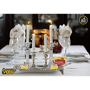 Ner Mitzvah Extra Virgin Olive Oil Shabbat Candles - 4 Hour Olive Oil Candles - 24 Pack Pre-Filled Shabbos Candles with Quick Light Technique