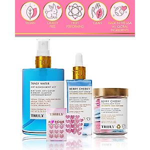 Truly Beauty Acne Treatment Bundle - Full Body Exfoliator with Pimple Patches and Hydrocolloid Back Patches